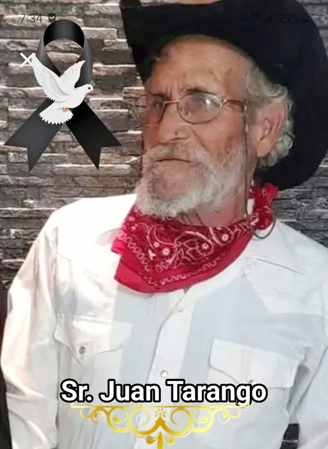 🖤OBITUARIO POR EL SR. JUAN TARANGO GAMBOA | OJINAGA NOTICIAS